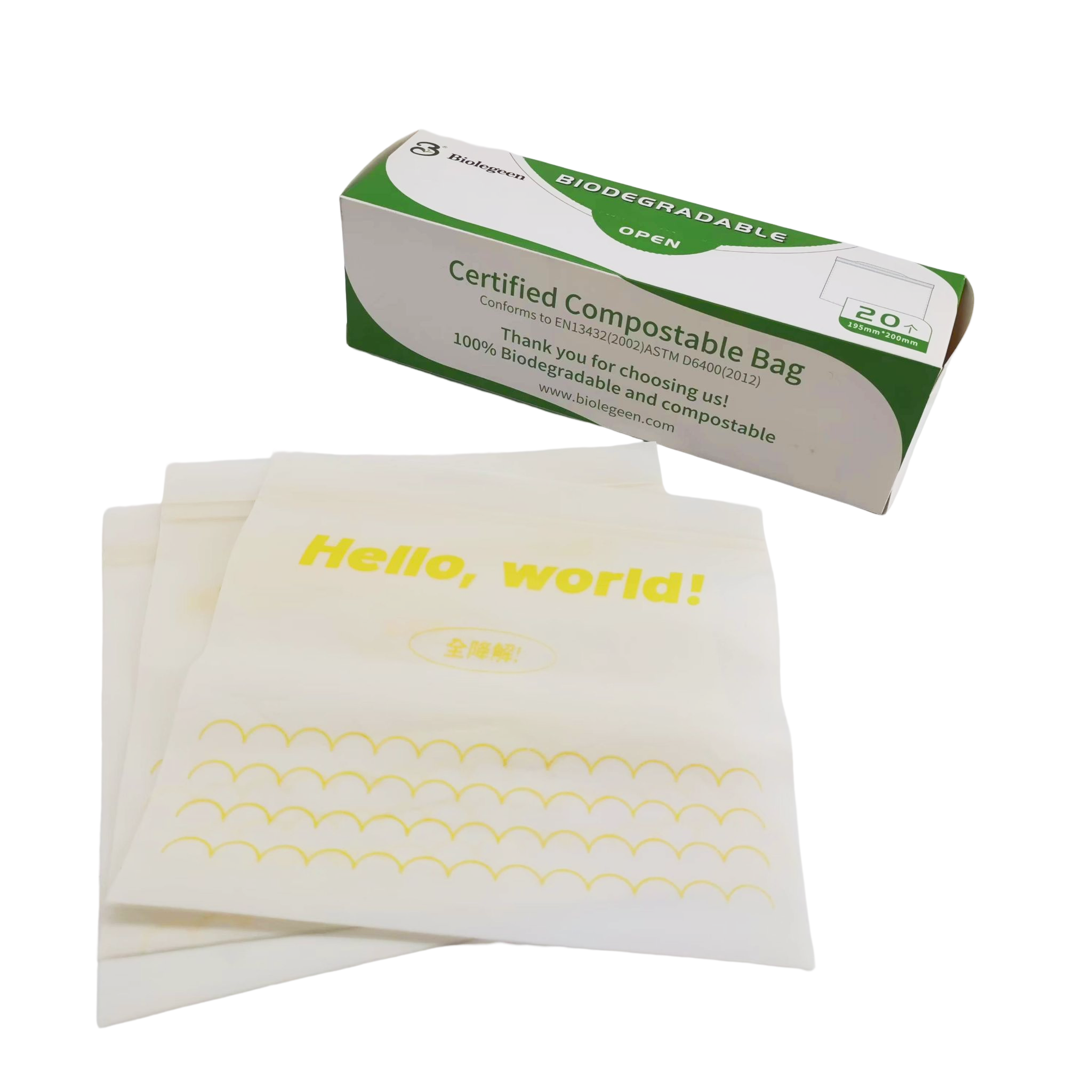 Home Compostable Double Zipper Resealable Food Storage Bag - Buy Double ...